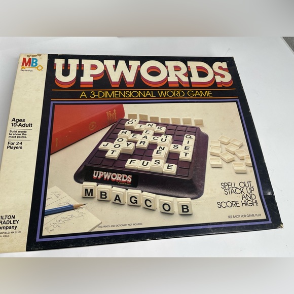 Other | Vintage 8s Upwords A 3d Word Game 1983 By Milton Bradley | Poshmark